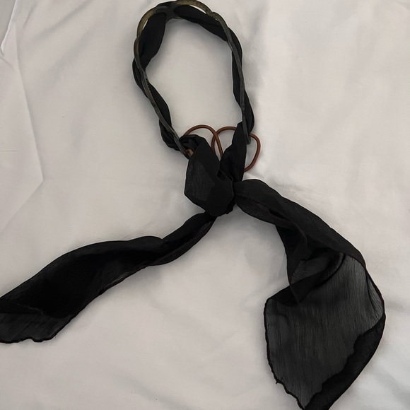 Accessories | New Brown Chiffon Elastic Headband Scarf | Poshmark